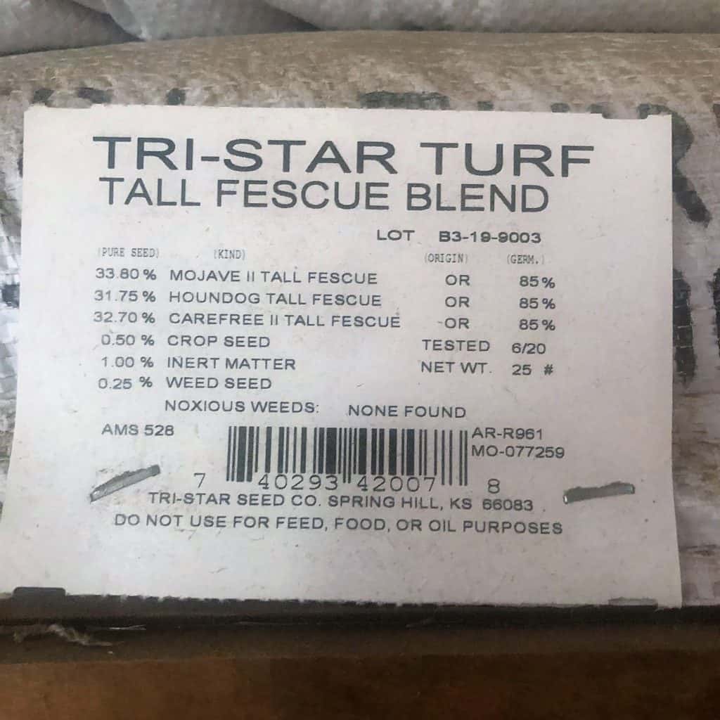 Tri Star Grass Seed 25 lb Bag - Pine Landscape Center | Quality Fescue ...